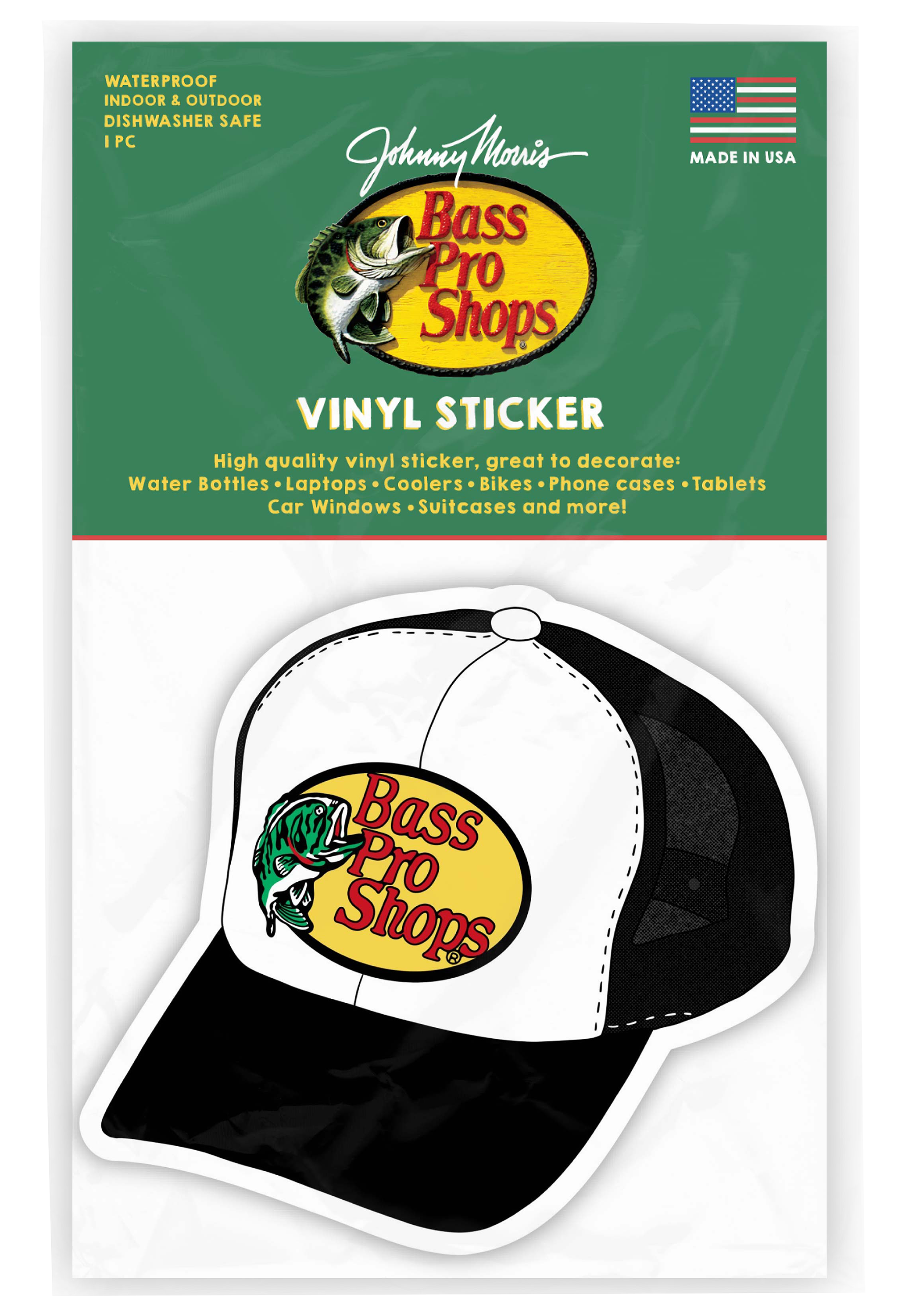 Bass Pro Shops Logo Trucker Cap Vinyl Sticker | Cabela's